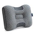 2-Pack Ergonomic Travel Neck Pillows, Soft Breathable Fabric, Washable ...