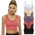 Baywell Womens Latex Cup Shockproof Sports Bra Plus Size Yoga Sports Bra Running Sports