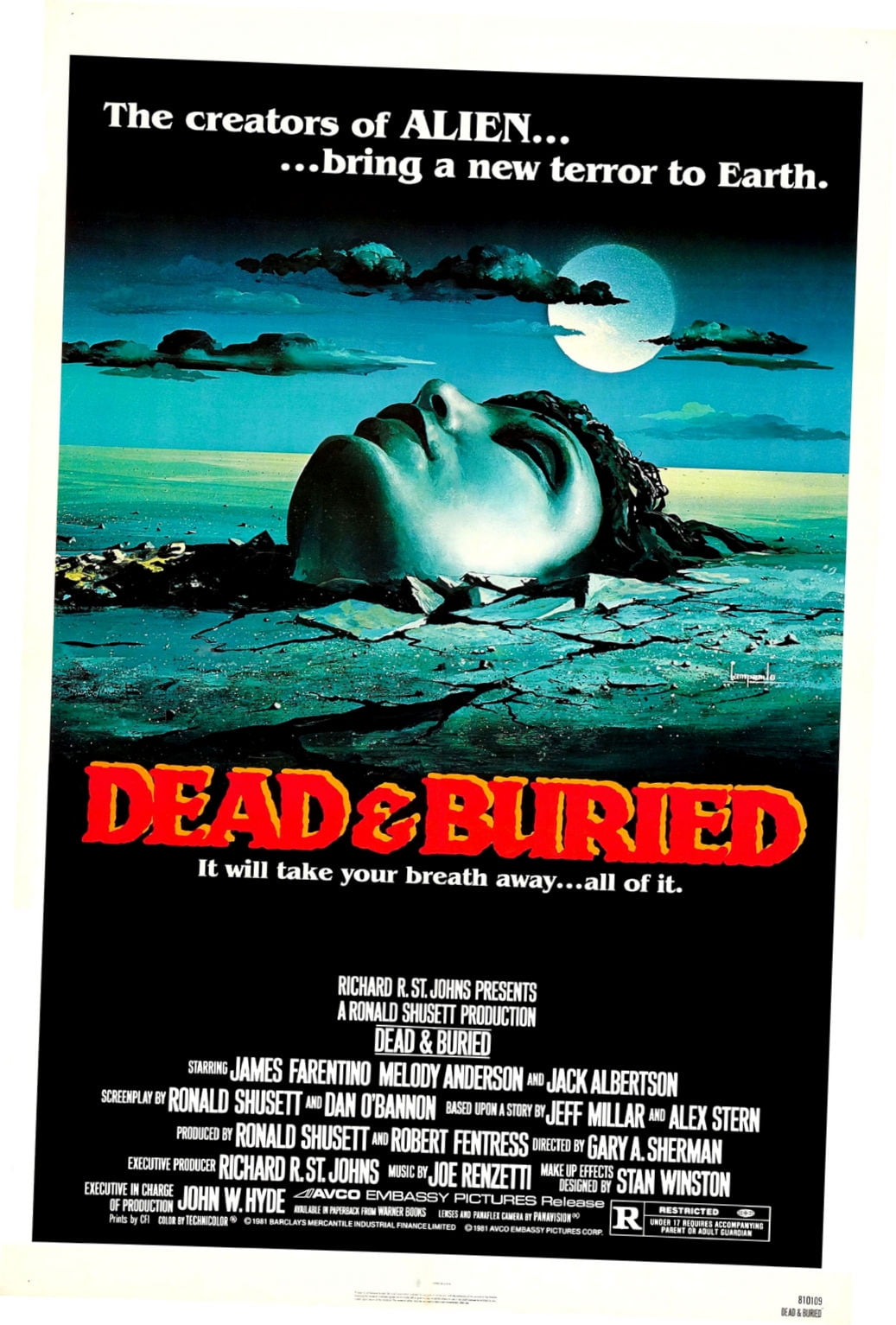 Dead And Buried Movie poster 12x16 Print on Metal Sign 12in x 16in ...