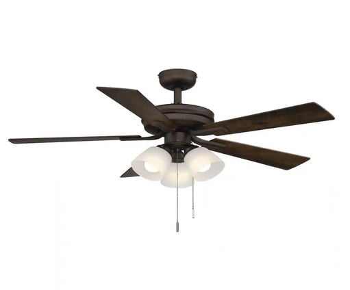 Hampton Bay Sinclair II 44 in. Indoor Oil Rubbed Bronze LED Ceiling Fan ...