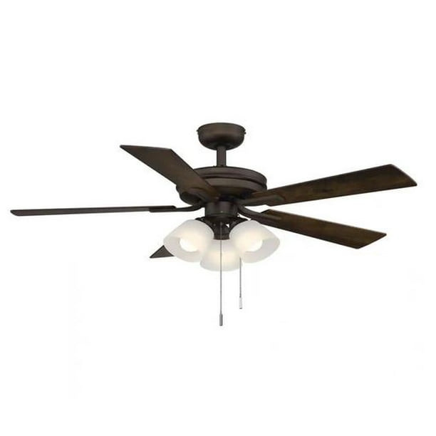 Hampton Bay Sinclair II 44 in. Indoor Oil Rubbed Bronze LED Ceiling Fan ...
