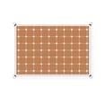 Brown Gingham Sun Shade Sail 12'X16' Modern Minimalist White Line Grid ...