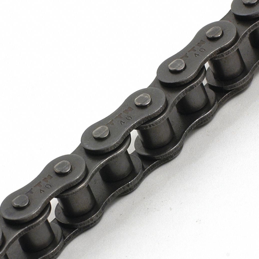 Tritan Roller Chain,10ft,Riveted Pin,Steel 40-1R X 10FT - Walmart.com