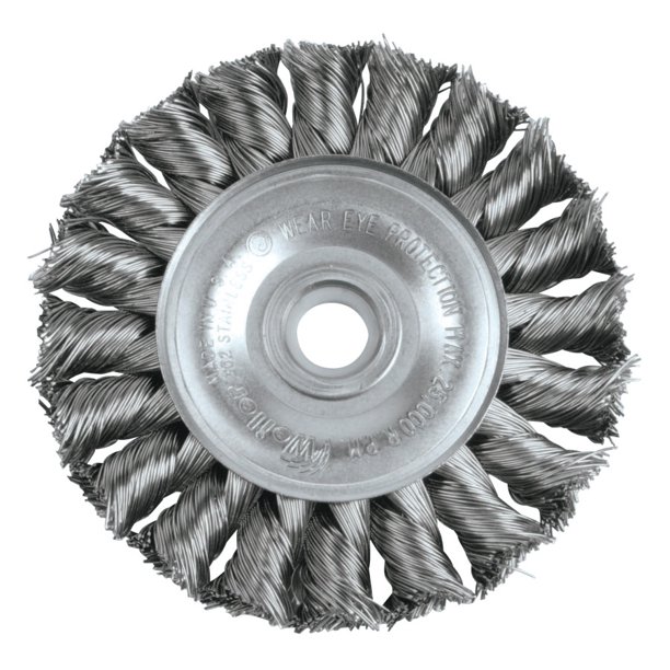 Standard Twist Knot Wire Wheel, 3 in D x 3/8 in W, .014 in Stainless ...