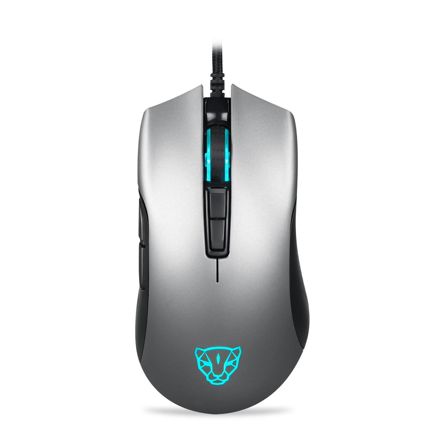 Ratón para juegos Moto Leopard V70 con retroiluminación RGB de 6400 DPI ...