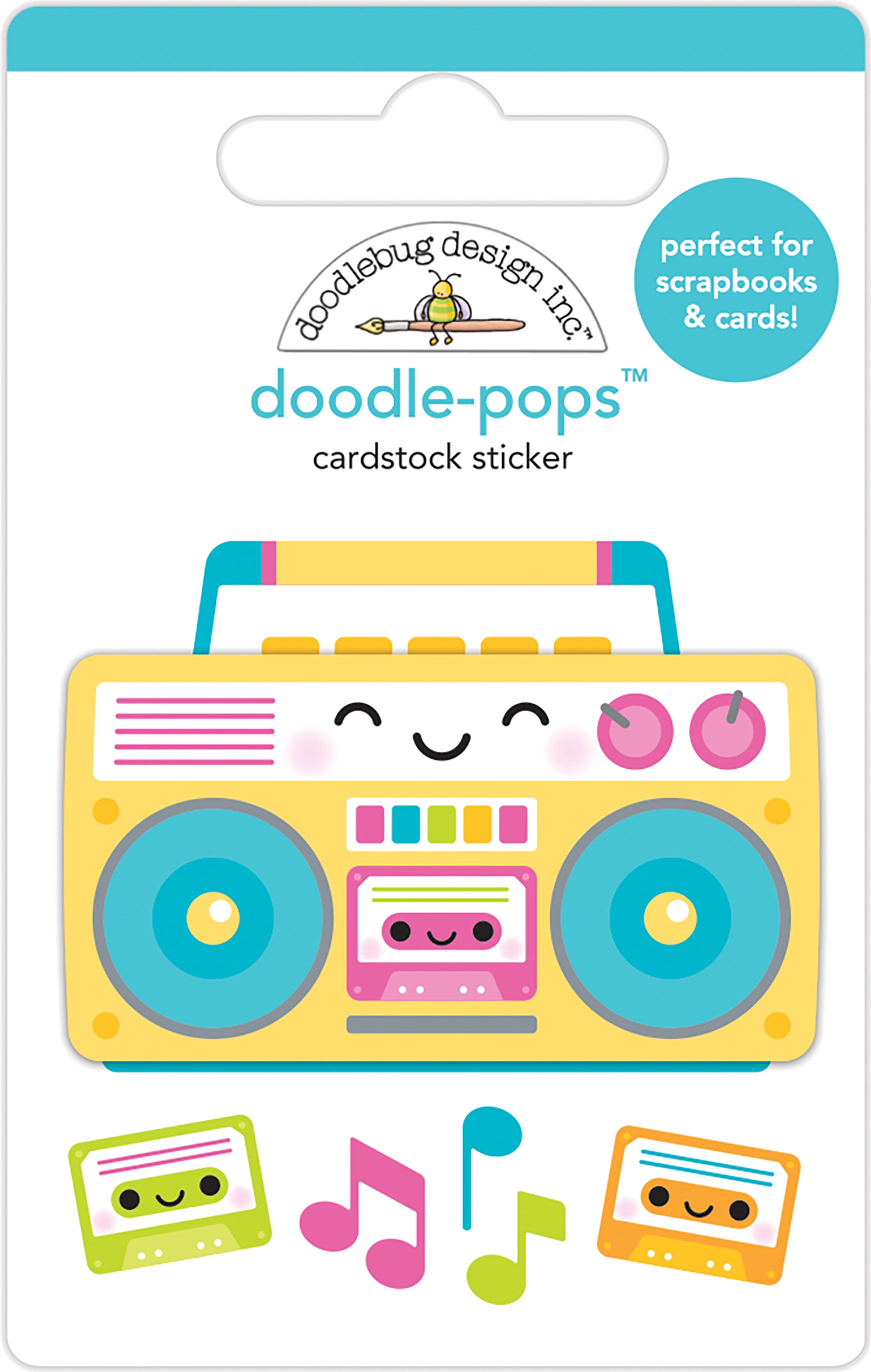 Doodlebug Doodle-Pops 3D Stickers-Boom Box - Walmart.com