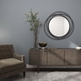 DecMode Gray Modern Metal Wall Mirror with Overlapping Rings Frame, 42 ...