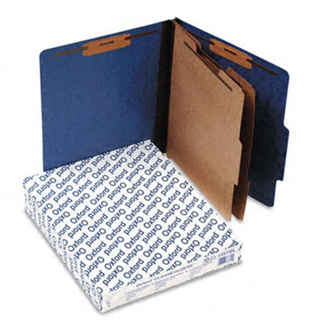 Pressguard Classification Folders Letter 6-Section Blue 10/box ...