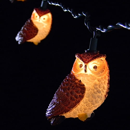 Novelty String Lights String Lights 10 Brown Owls Indoor or Outdoor 11 ...