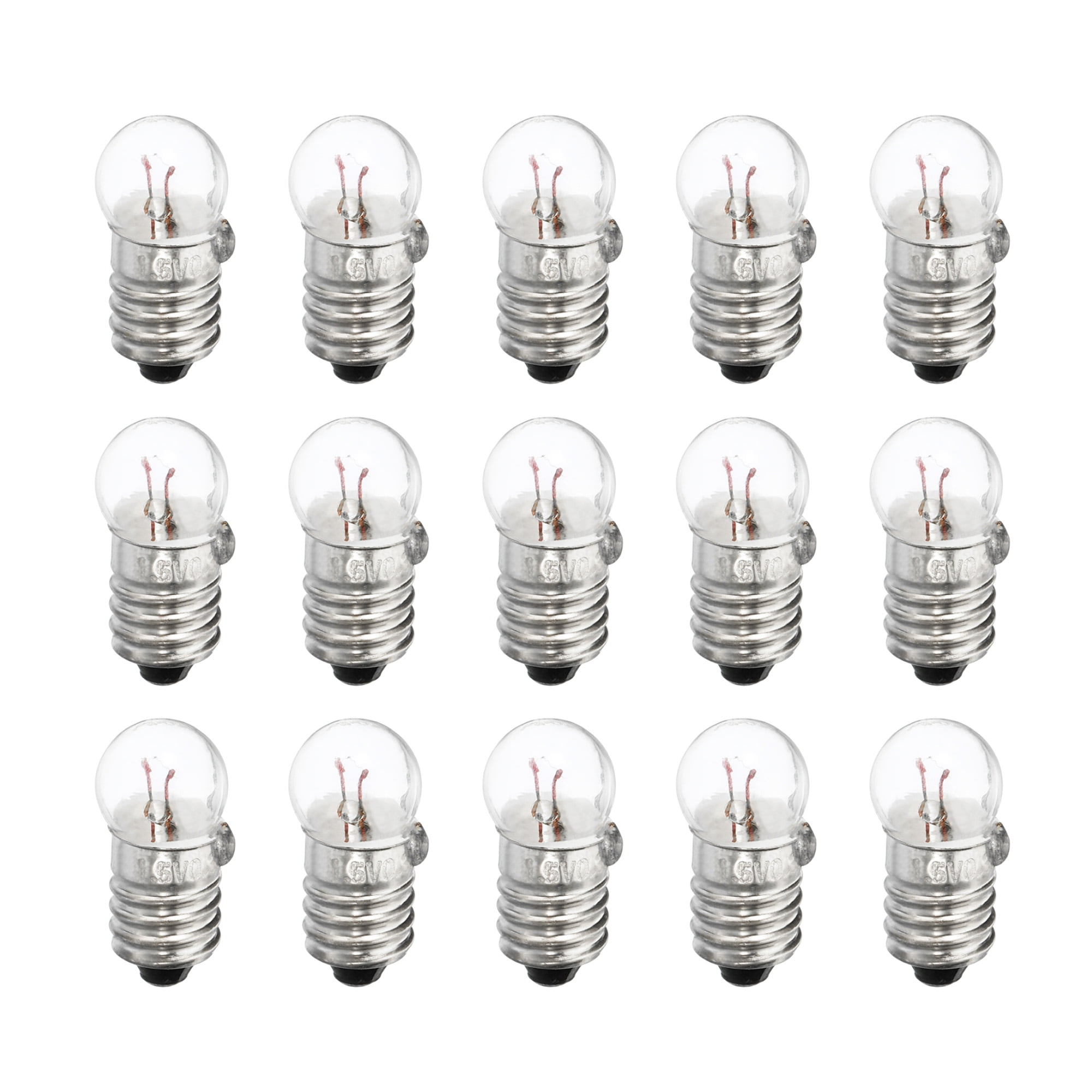 Uxcell E10 Warm Yellow Light 1.5V Mini Incandescent Bulbs with Box 15 ...