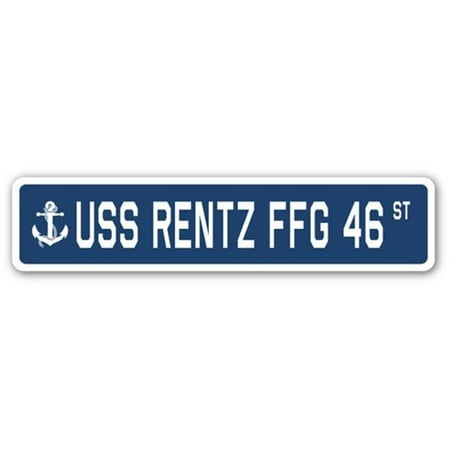 SignMission SSN-Rentz Ffg 46 4 x 18 in. A-16 Street Sign - USS Rentz ...