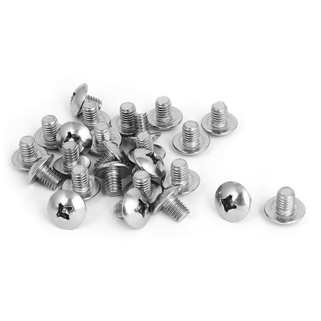 M6x8mm Stainless Steel Truss Phillips Head Machine Screws 25pcs ...