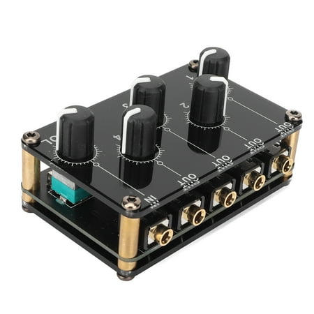 4 Way Line Mixer, Clockwise Volume Adjustment Low Noise Plug And Play ...