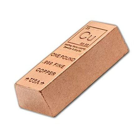 Click here for 1 Pound Copper Bar Ingot Paperweight - 999 Pure Ch... prices