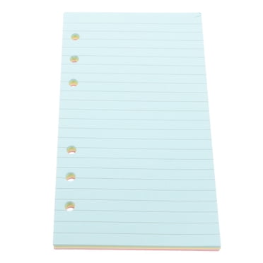 Trjgtas Punched Ruled Filler Paper 8.25 x 5.625", Multicolor, 50 Sheets ...