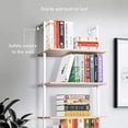 Ladder Shelf Wall Mount, 5 Tier Ladder Bookshelf with Wood Shelf and ...