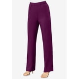 Roaman's Women's Plus Size Tall Plus Size Wide Leg Bend Over Pant ...