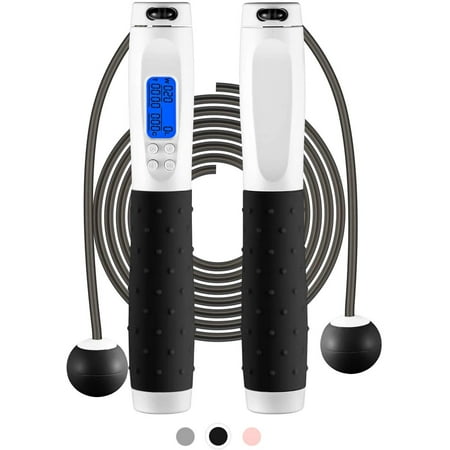 Counting Jump Rope with Counter and Calorie Counter, Ropeless Cordless ...