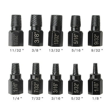 12 Piece Easy Out Small to Large Screw Extractor Kit Set Easy Out Screw ...