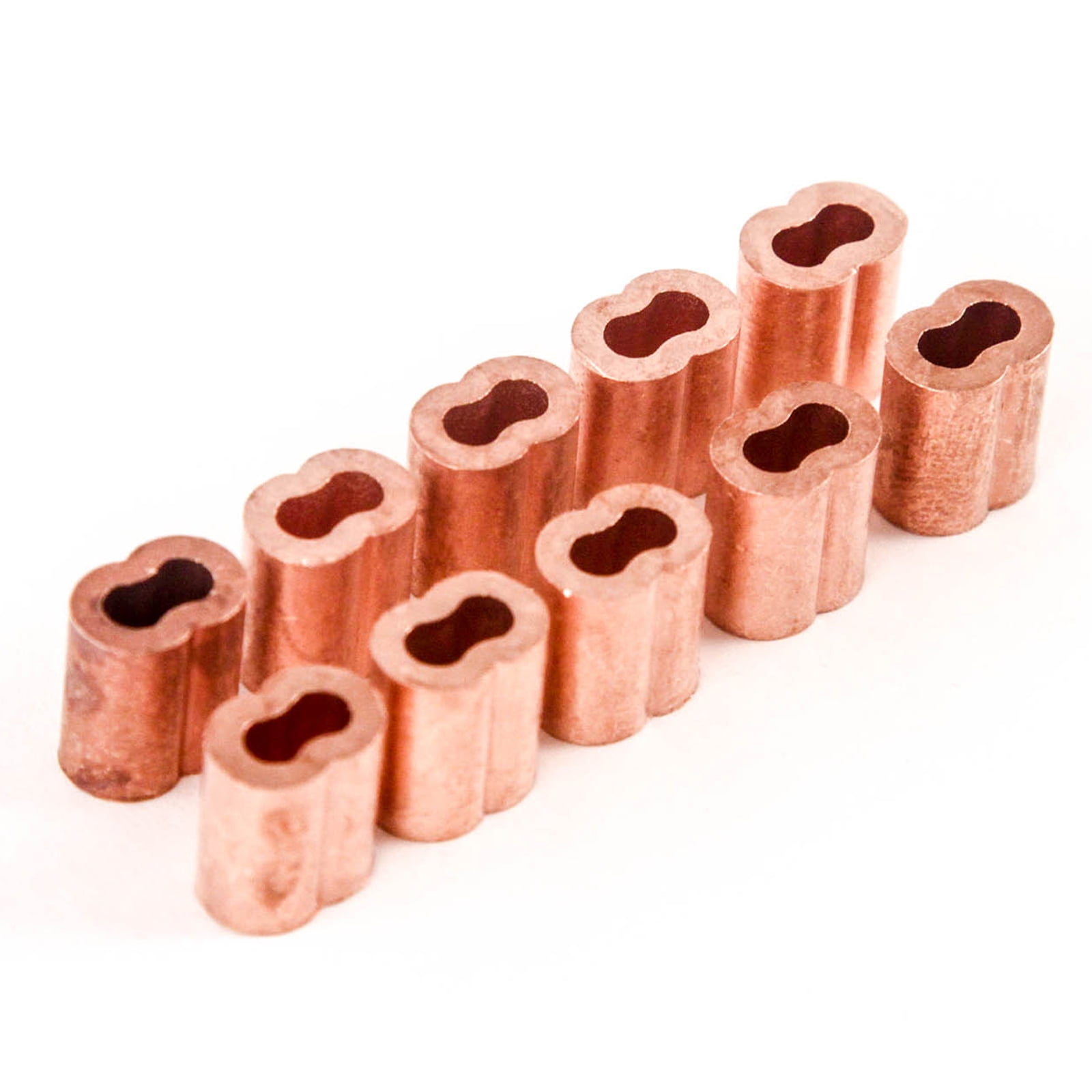 Red Hound Auto 10 Ferrules Only Copper Swage Cable Wire Snare Double ...