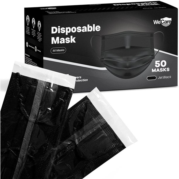 All Black Disposable Mask