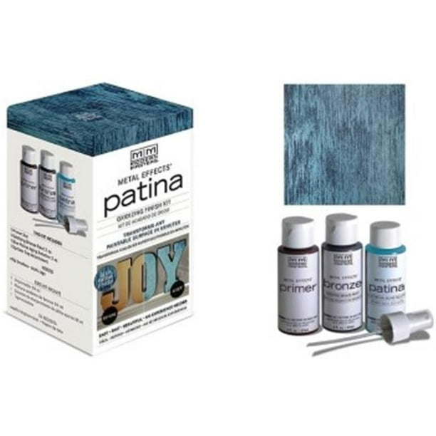 Modern Masters 223429 2 oz Patina Metal Effects Finish Kit, Blue - Pack ...