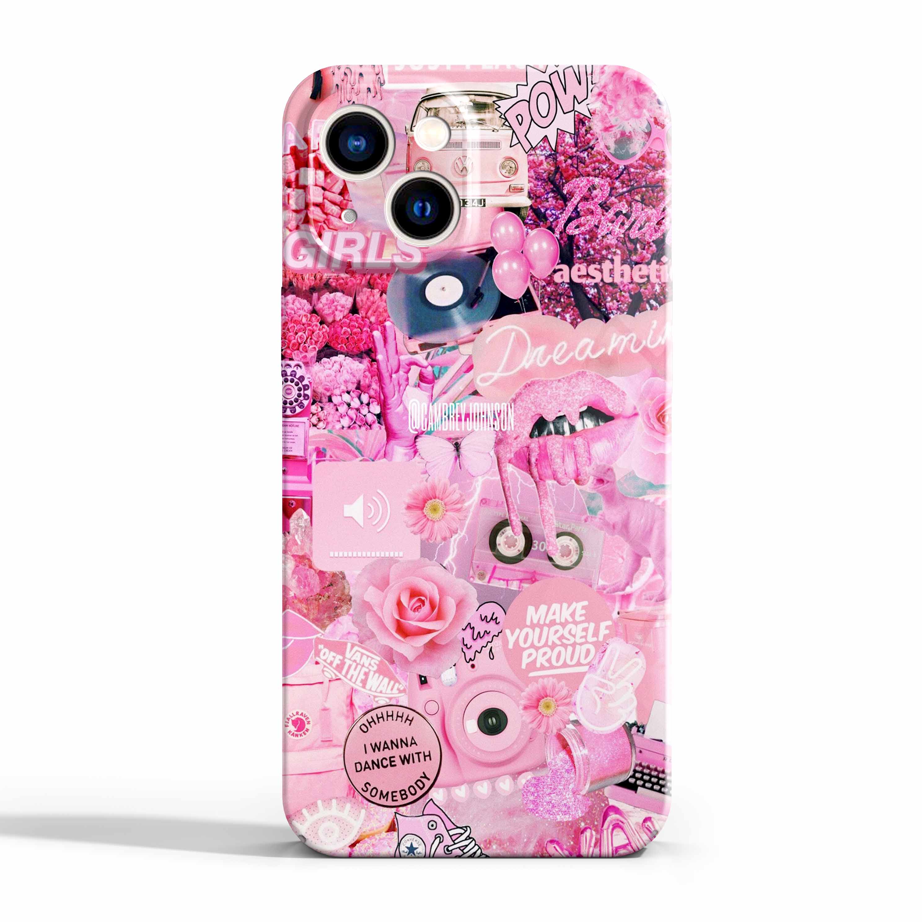 Inspirational World Collage Case for iPhone 13,Aesthetic Art Design Full Cover Protective Case ...