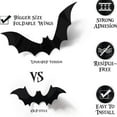 140 Pcs Halloween Bat Wall Stickers, 3D Stereo Bats Decals for Window ...