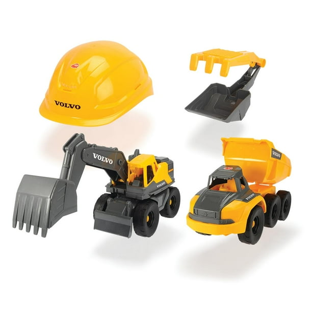Dickie Toys - 10 Inch Playset With 2 Volvo Construction Trucks ...