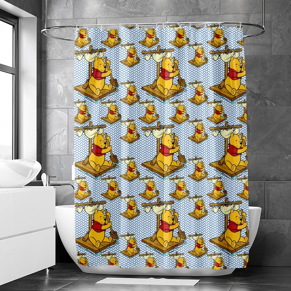Shower Curtain L 180 180cm Waterproof Thick Hem Durable Washable Winnie