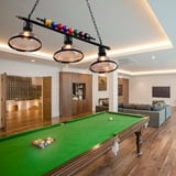 FINE MAKER Black Metal Ball Design Billiard Chandelier, Pool Table ...