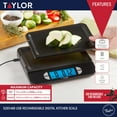 Taylor USB Rechargeable Precision Digital Kitchen Scale and Food Scale ...
