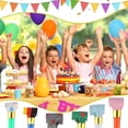 75 PCS Noisemakers Funny Party Blower Colorful Birthday Blow Horns ...