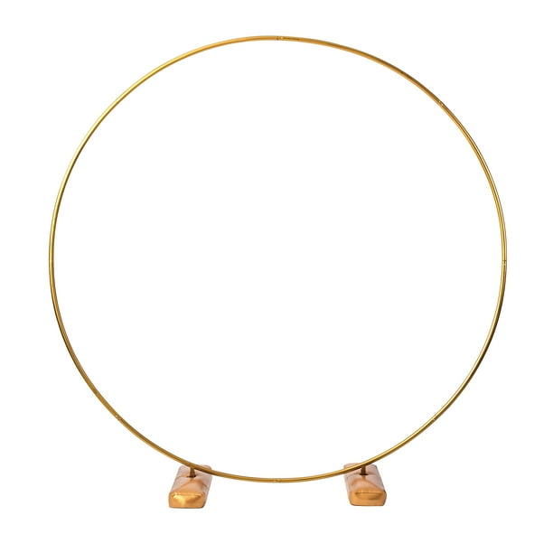 Way to Celebrate! Balloon Arch Kit, 8ft, Round Golden Metal Iron Arch ...