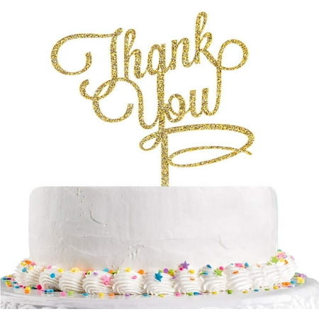 Glitter Acrylic Thank You Cake Topper, Bridal Shower Wedding ...