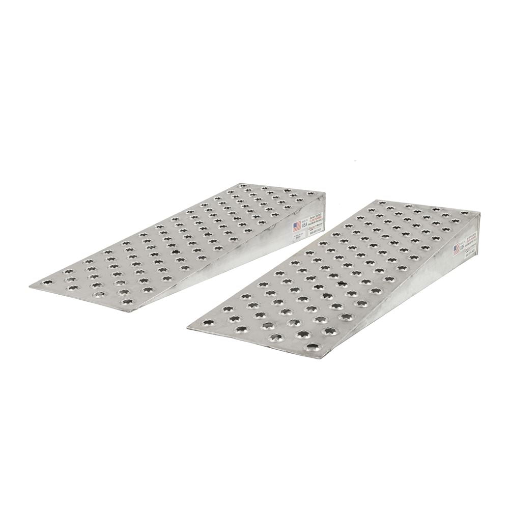Aluminum Punch Plate Surface Shipping Container Ramp Wedges - 48in L x ...