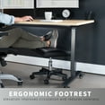 VIVO Black 2-in-1 Ergonomic Footrest, Height Adjustable Desk Stool ...
