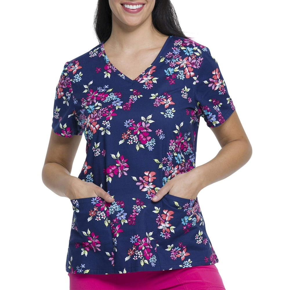 Scrubstar - Scrubstar Women's Fashion Collection "Floral Craze" V-Neck ...