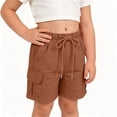 AHTJRT Kids Hiking Cargo Shorts with Adjustable Drawstring Waist ...