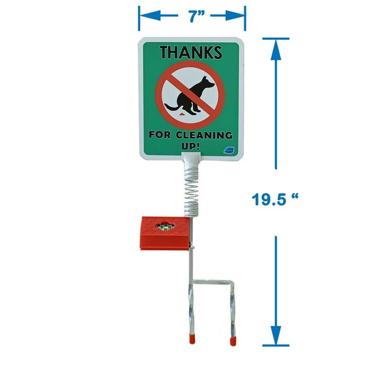No Dog Poop Bag Sign