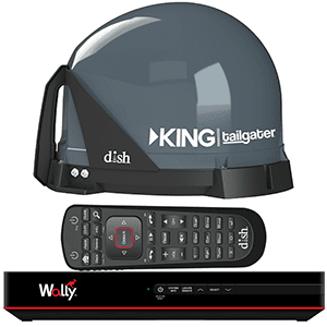 KING DISH® VQ4550 Tailgater Bundle - Portable Satellite TV Antenna & DISH® Wally HD Receiver ...