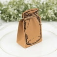 BalsaCircle 25 Natural Mini Mason Jar Shaped Paper Gift Boxes Jute Rope ...