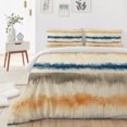 California King Size Duvet Cover 4 Piece Bedding Set Retro Horizontal ...