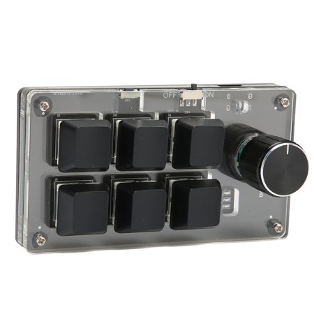 One Handed Mechanical Keyboard, 6 Keys 1 Knob Programmable Keypad ...