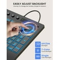 Large Print Backlit Keyboard, USB Wired Computer Keyboard with ...