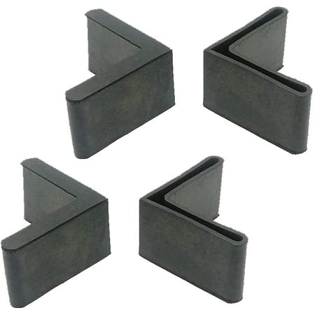 4 Pieces 63mm x 63mm x 3mm L Shape Furniture Angle Rubber Pad Angle ...