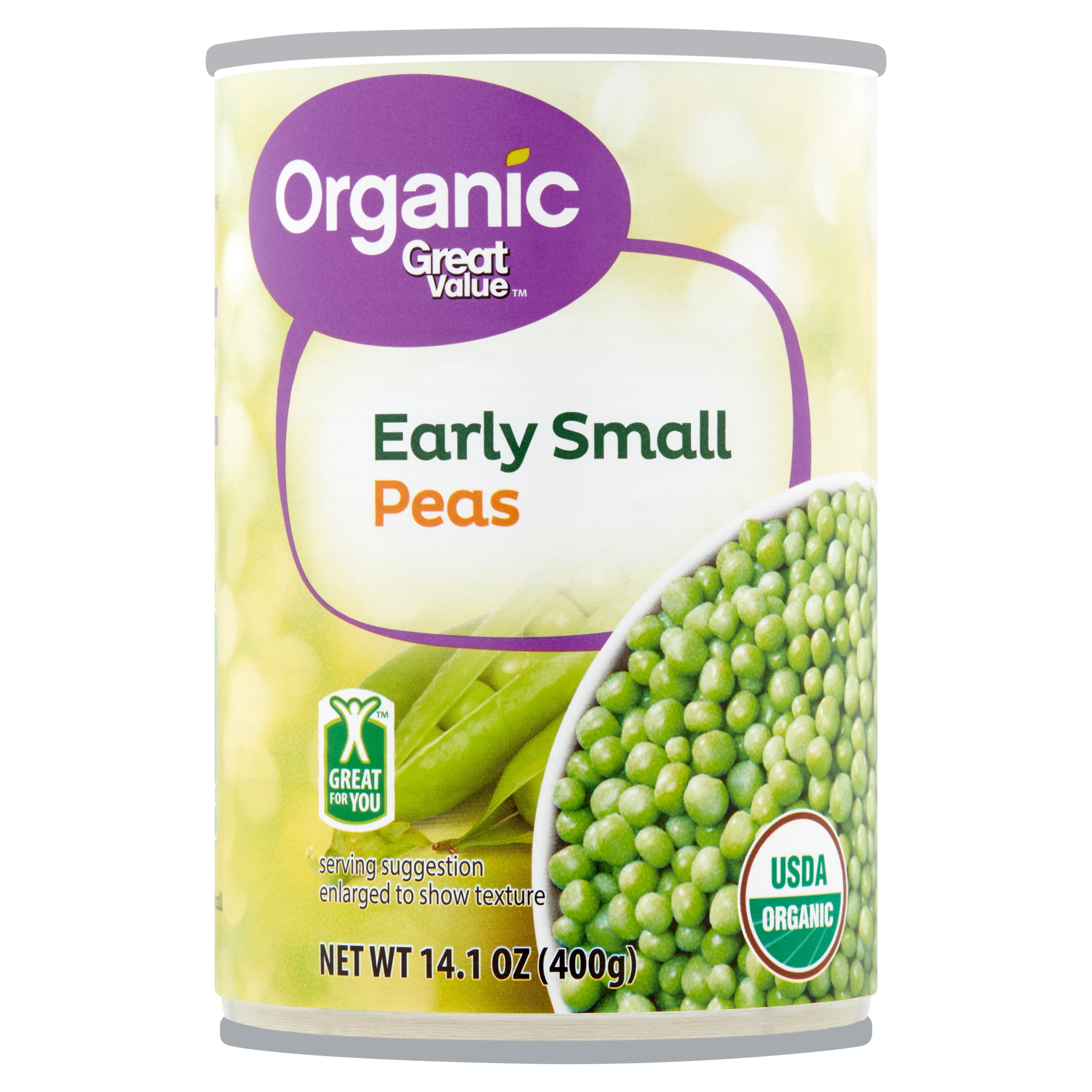 Great Value Organic Sweet Peas, 14.1 -15.0 oz - Walmart.com