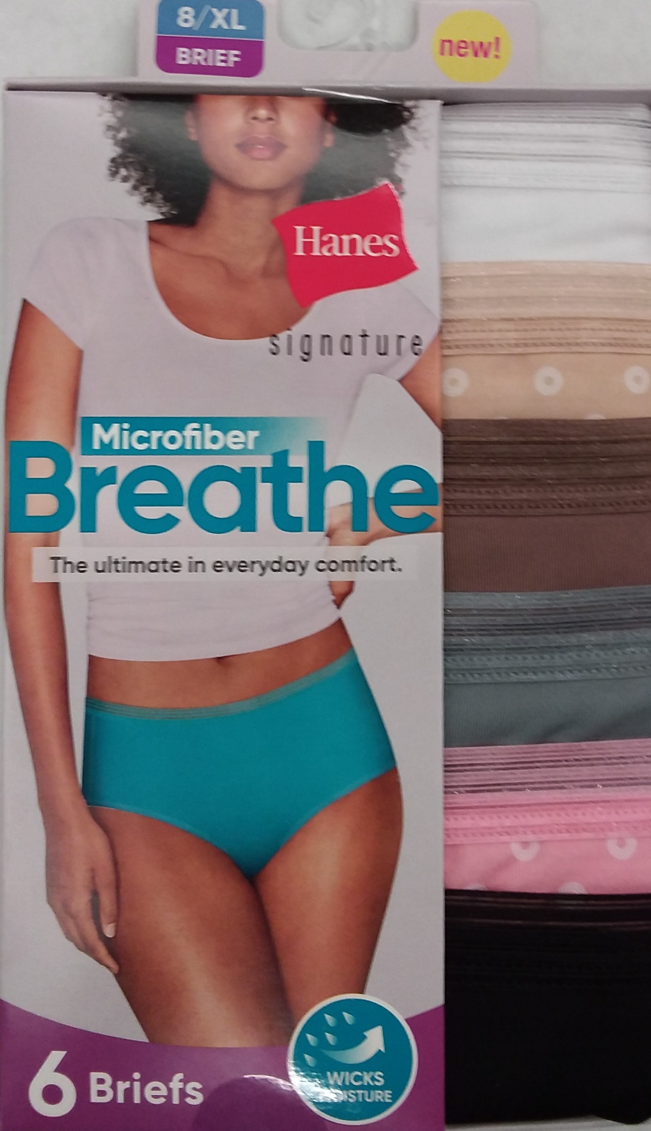 Hanes Hanes Womens Signature Breathe Microfiber X Temp Briefs
