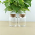 6 Pcs 60ml Small Glass Jar 32×47×60mm empty Glass Bottle Stopper Spicy ...