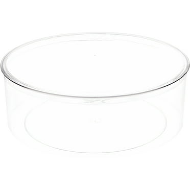 Pioneer Plastics 058C Clear Round Plastic Container, 4.375" W x 1.4375 ...